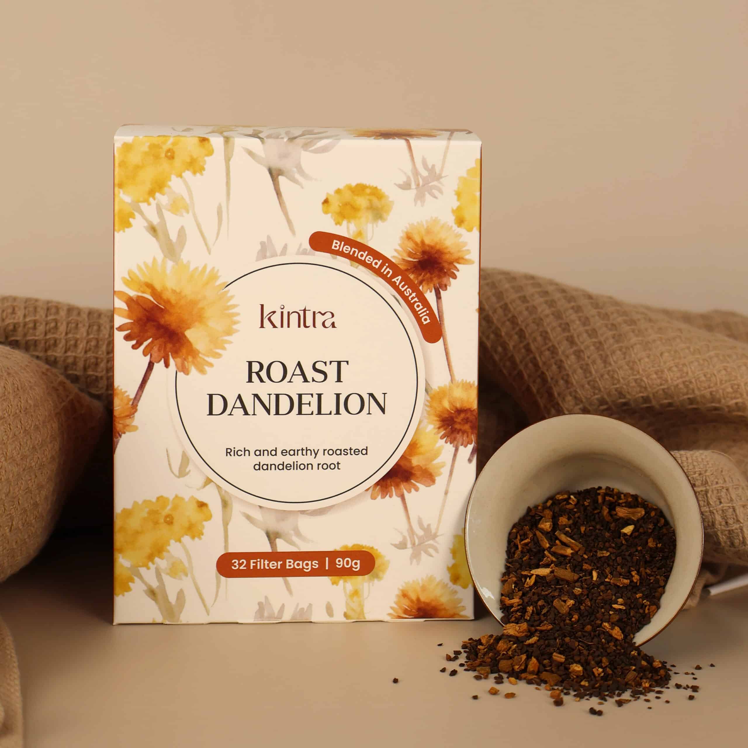 Roasted Dandelion Root Tea Bag 32pk by Kintra