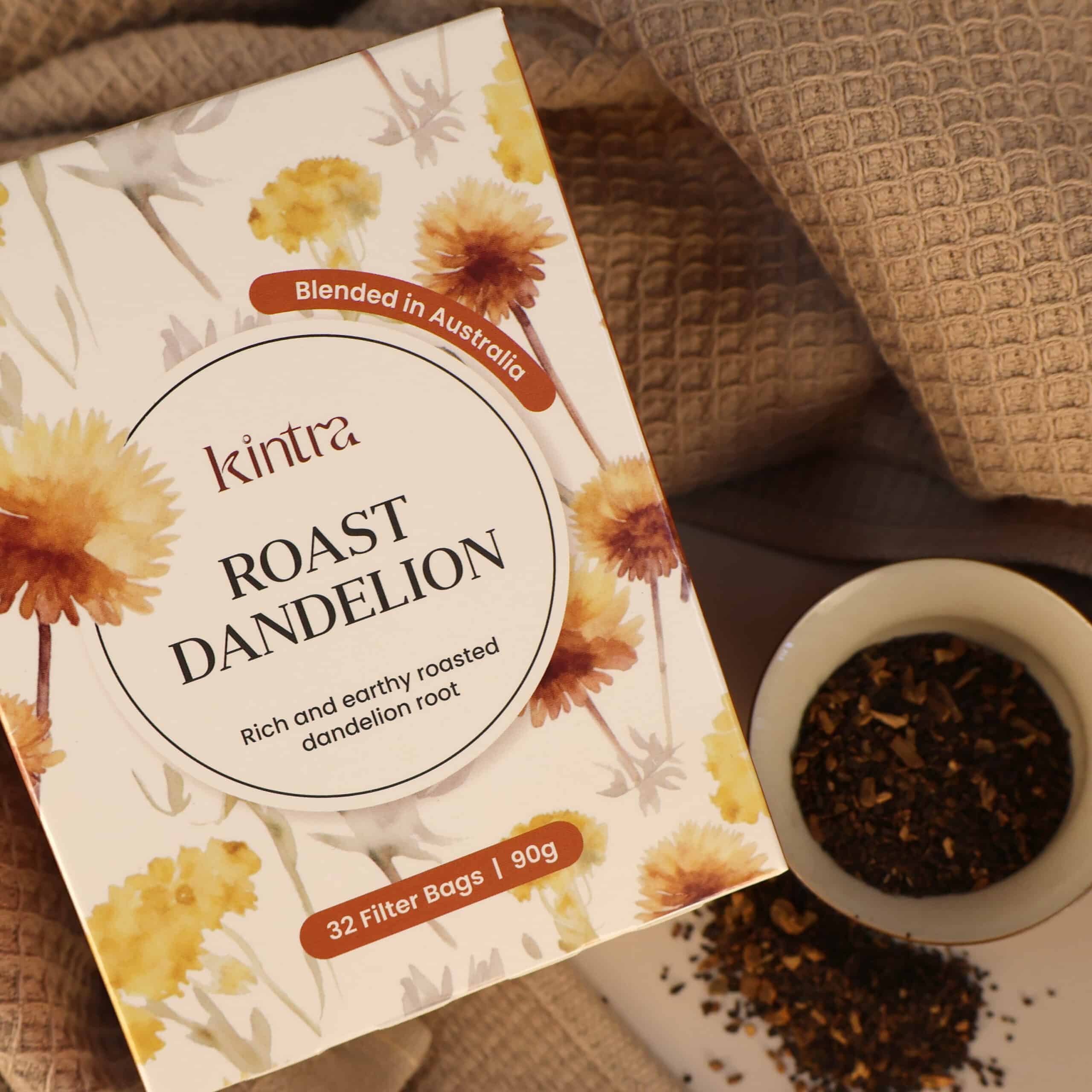 Roasted Dandelion Root Tea Bag 32pk by Kintra